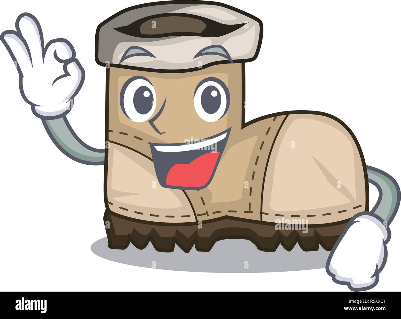 Okay working boot in shape cartoon beautiful Stock Vector Image & Art ...