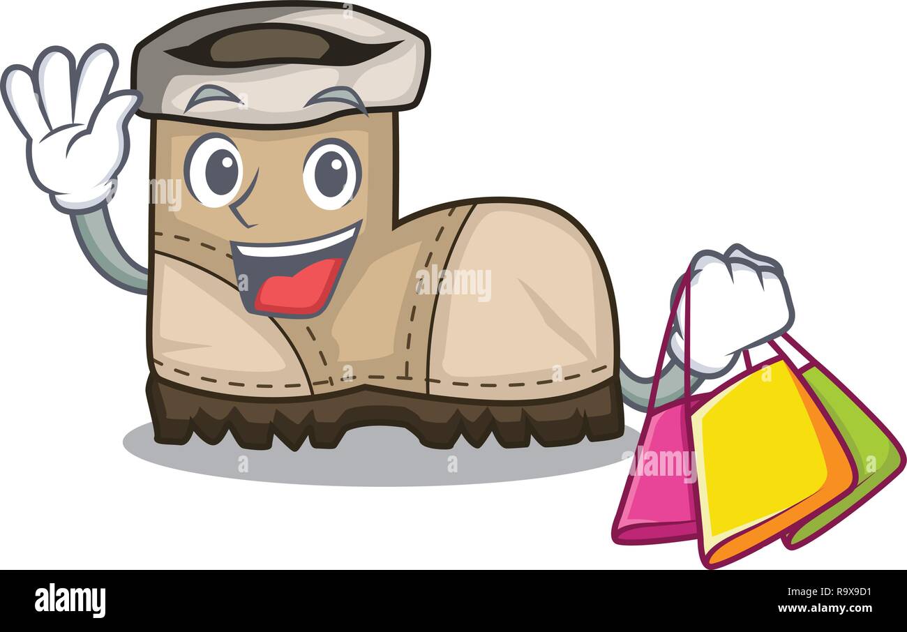 Shopping working boot in shape cartoon beautiful Stock Vector Image ...