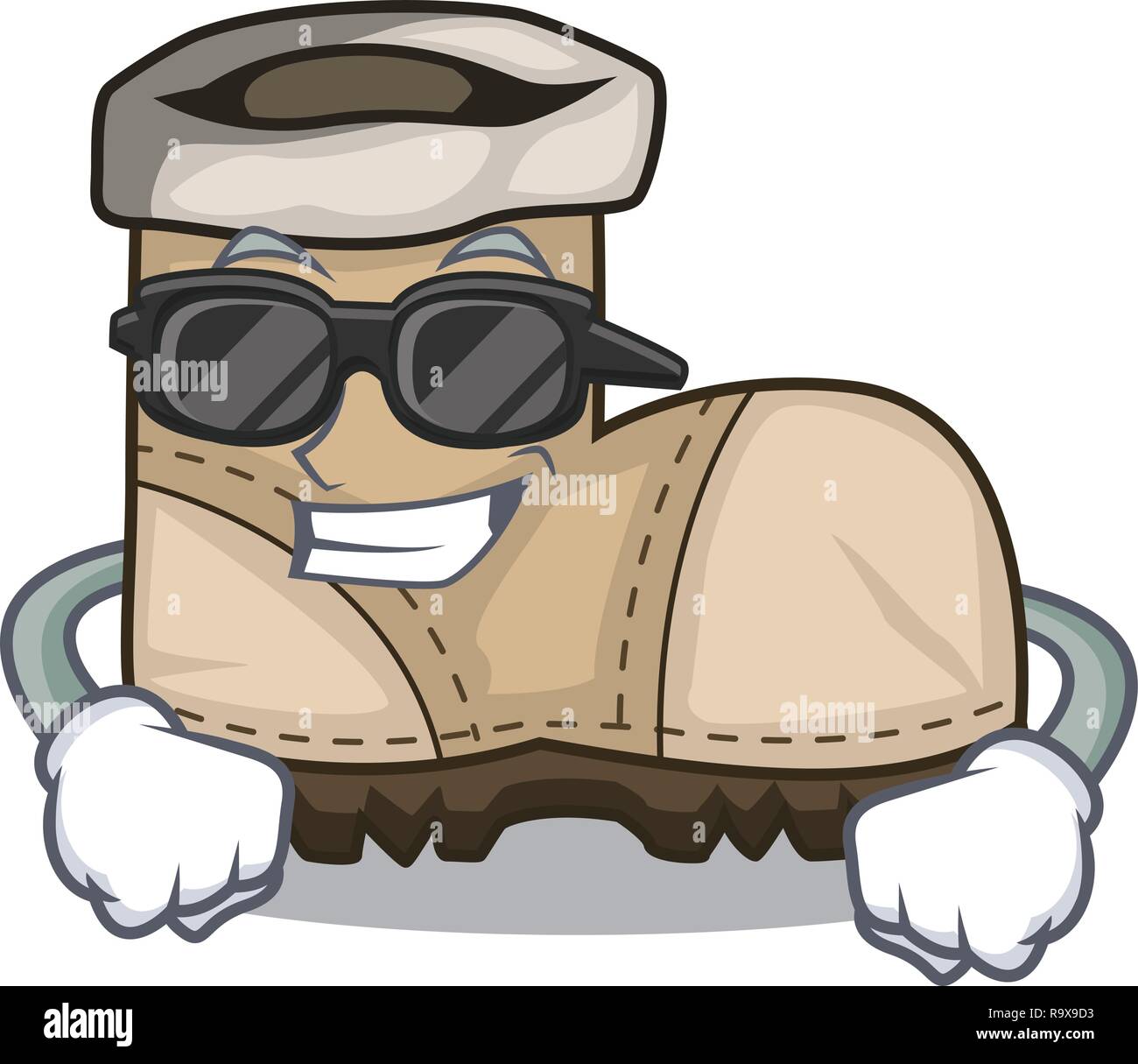 super coolworking boot in shape cartoon beautiful Stock Vector Image ...