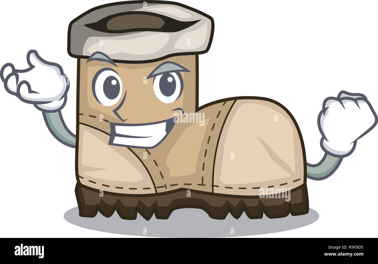 Successful working boot in shape cartoon beautiful Stock Vector Image ...
