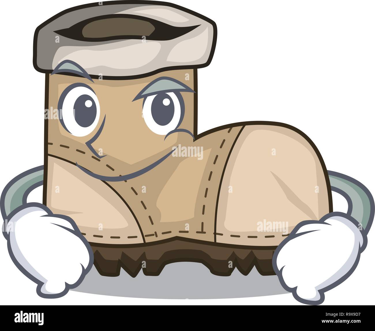 Smirking working boot in shape cartoon beautiful Stock Vector Image ...