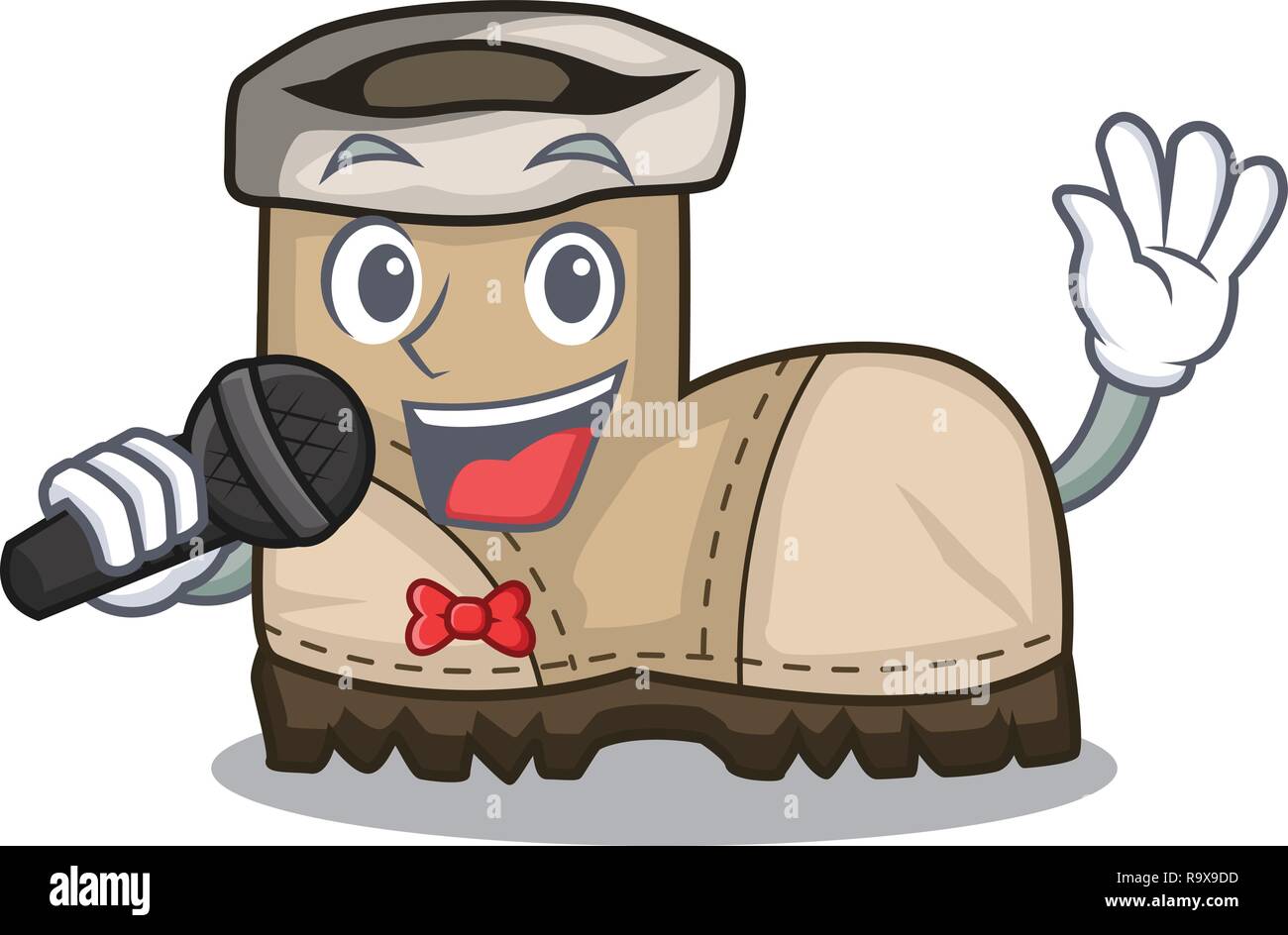 Singing working boot above a character rak Stock Vector Image & Art - Alamy