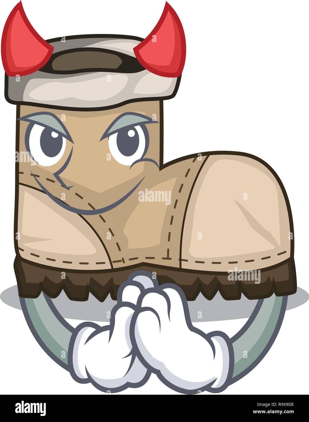 Devil working boot above a character rak Stock Vector Image & Art - Alamy