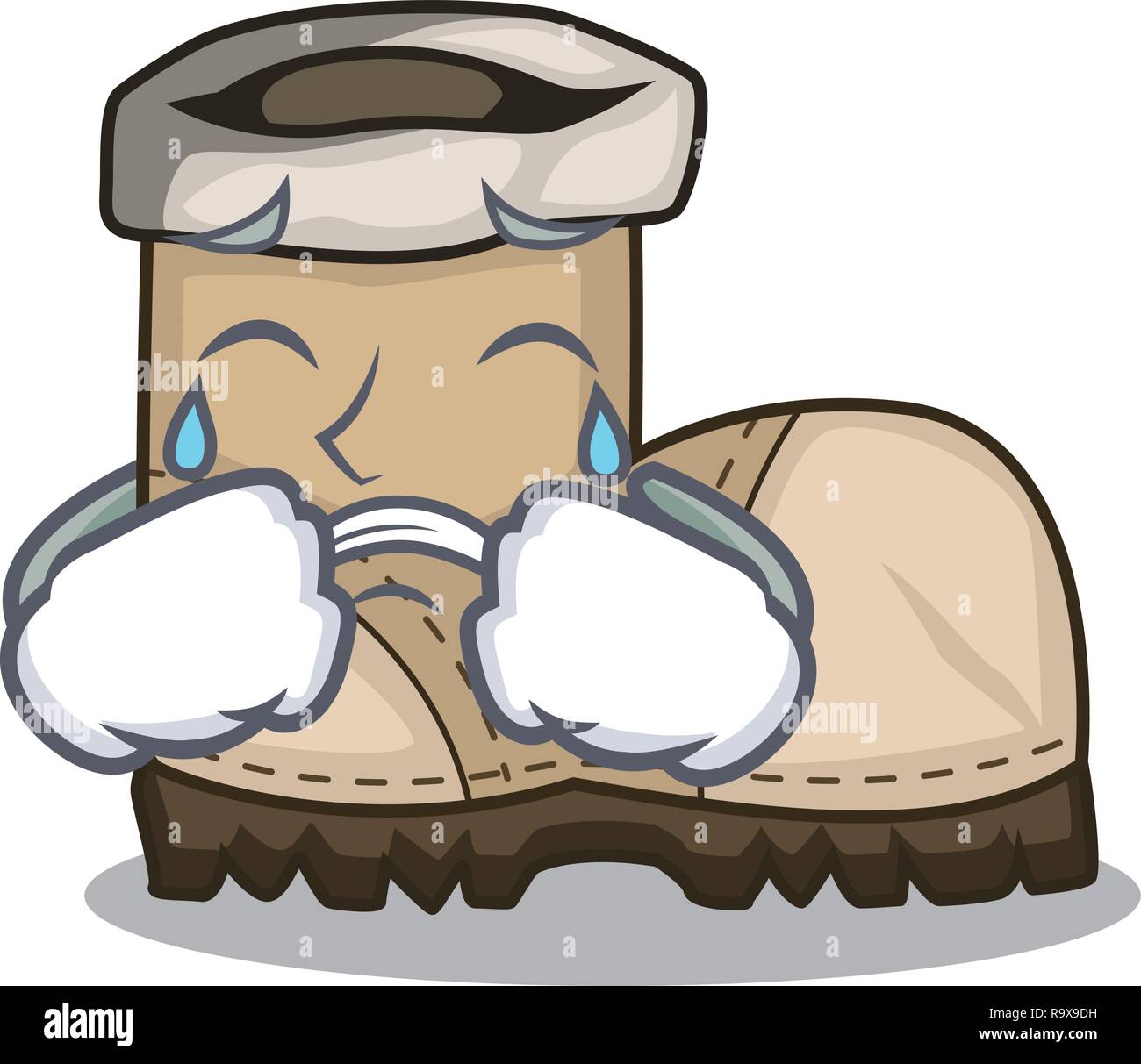 Crying working boot above a character rak Stock Vector Image & Art - Alamy