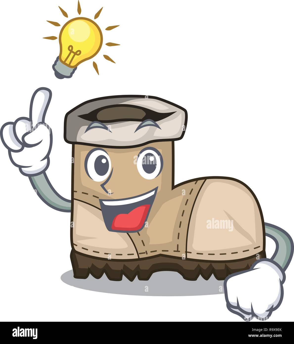 Have an idea pair working boots in shape cartoon Stock Vector Image ...