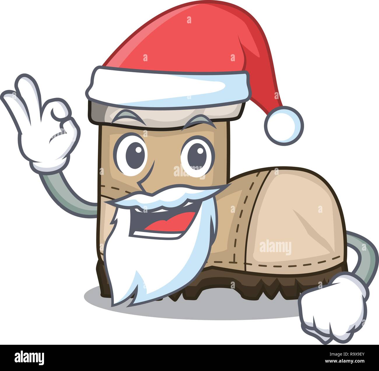 Santa pair working boots in shape cartoon Stock Vector Image & Art - Alamy