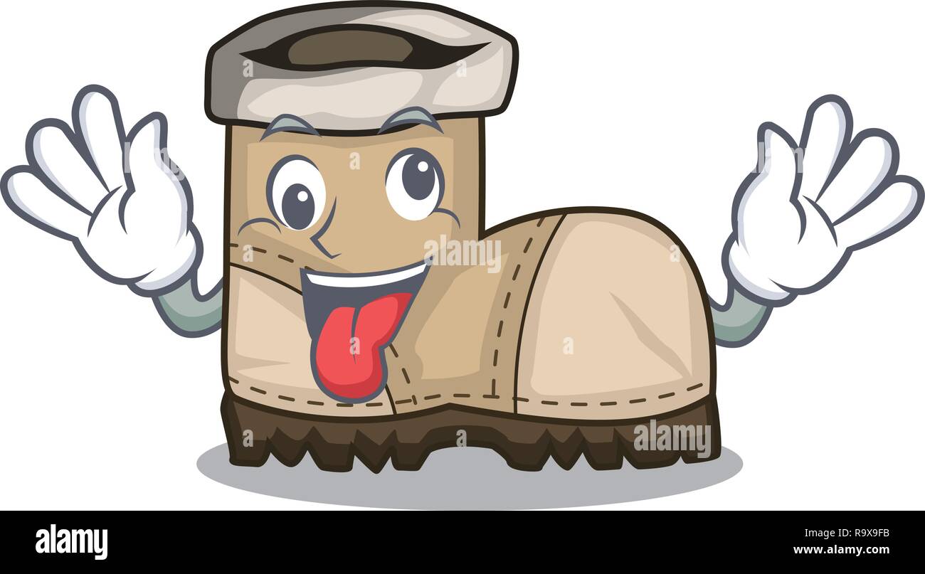 Crazy pair working boots in shape cartoon Stock Vector Image & Art - Alamy