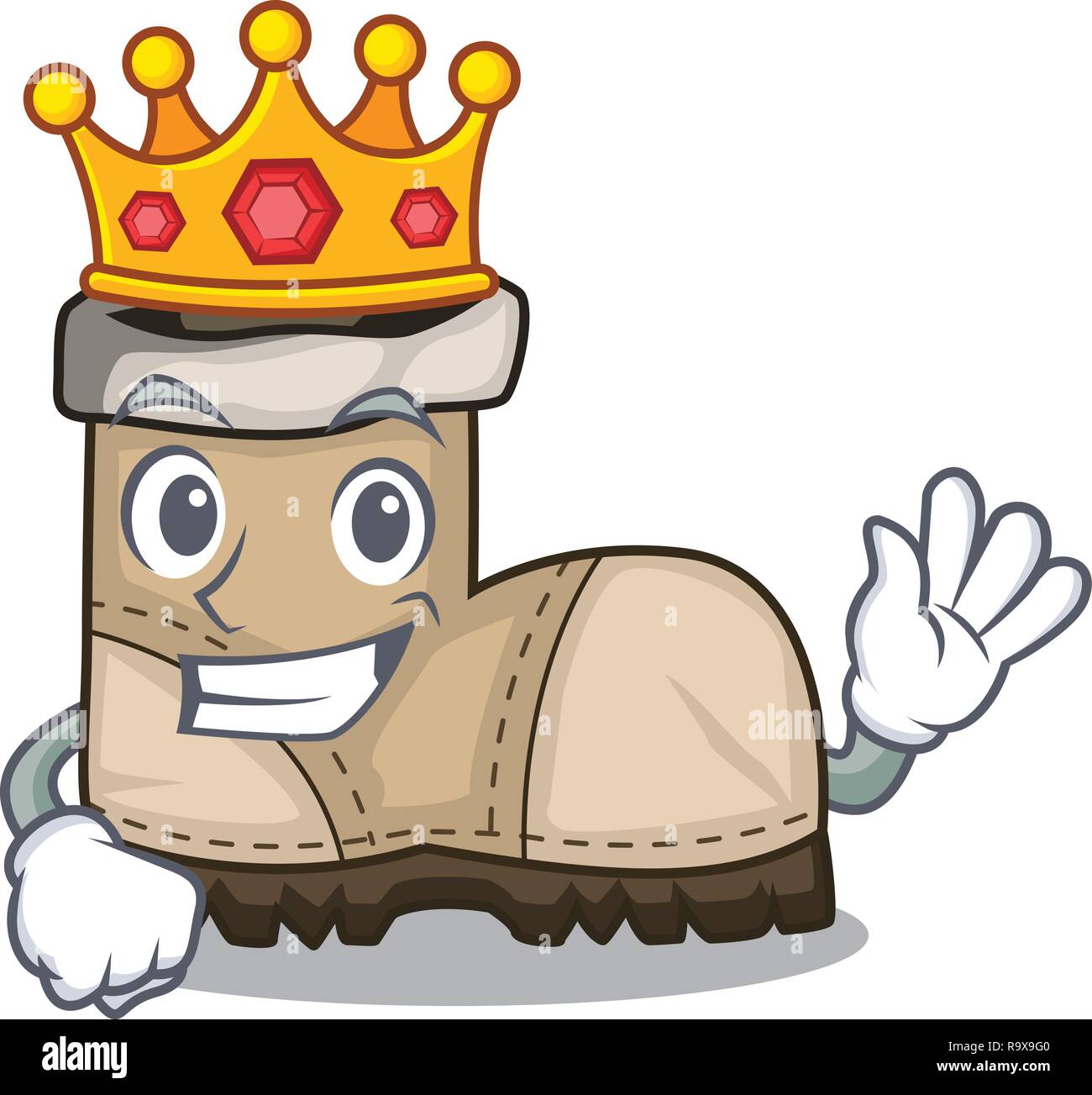 King pair working boots in shape cartoon Stock Vector Image & Art - Alamy