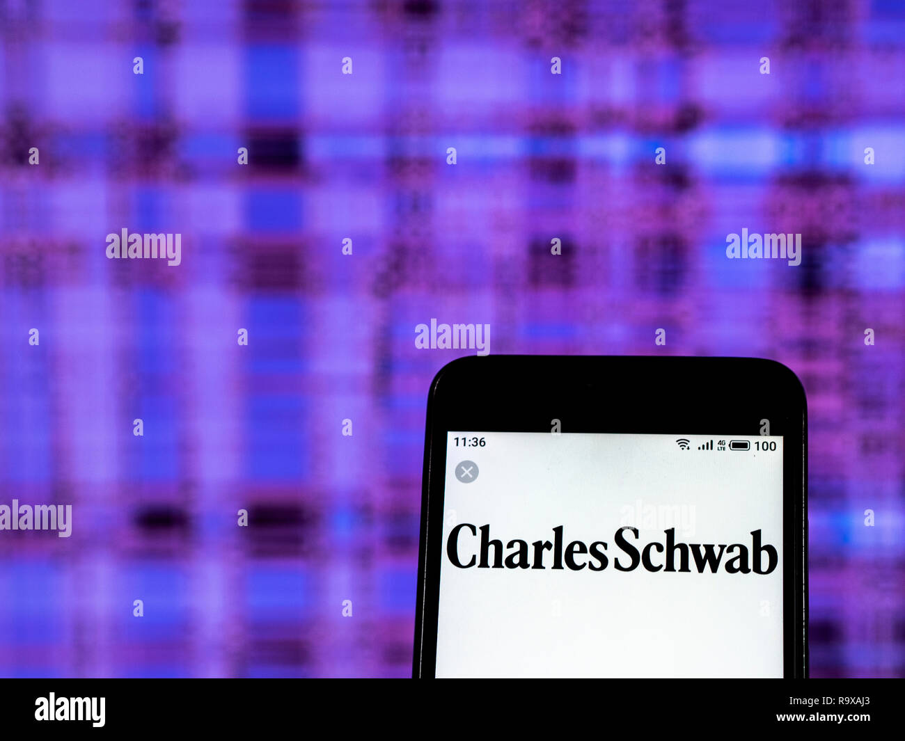 Charles Schwab Corporation Financial services company logo seen ...