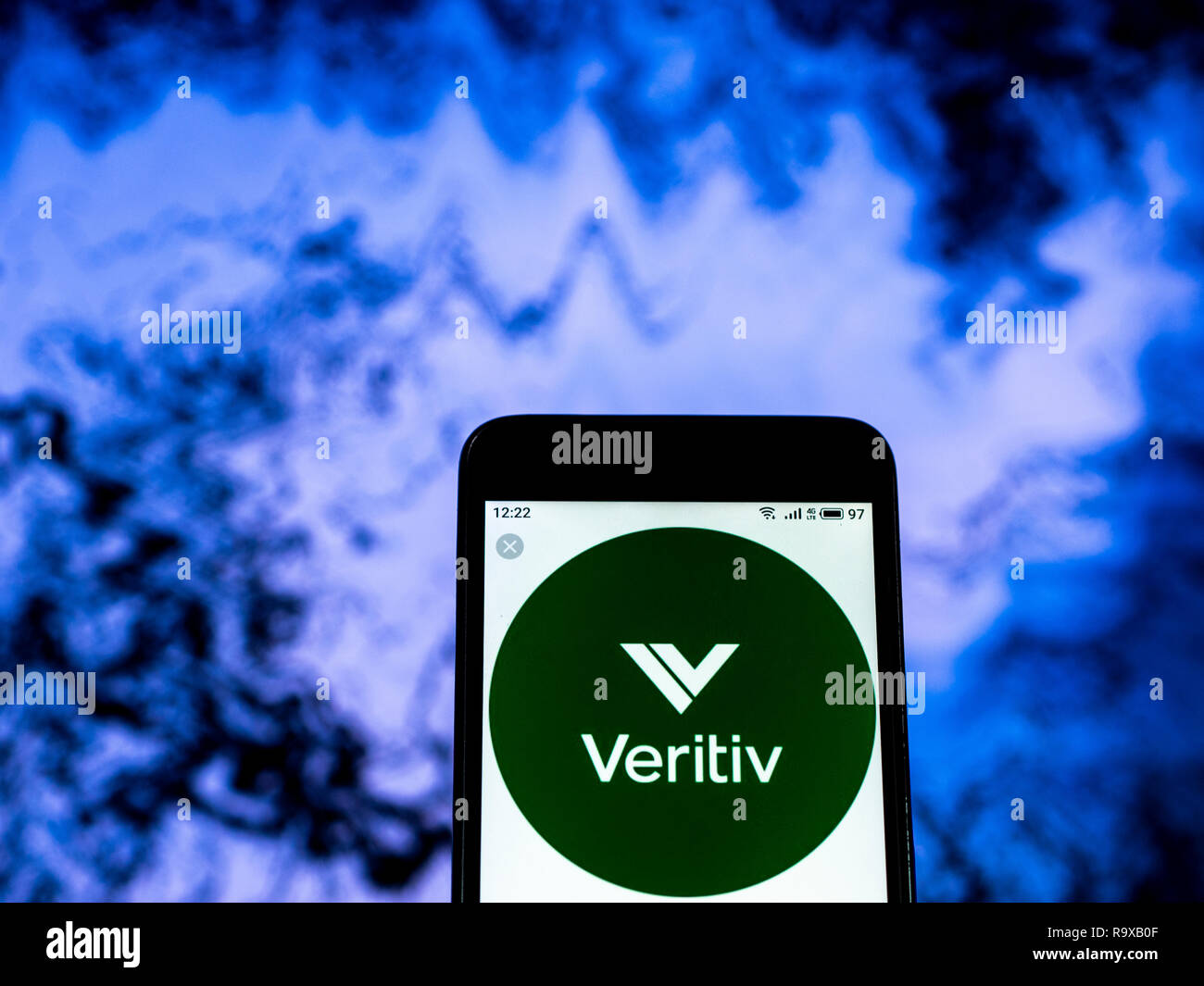 Vertiv Company logo seen displayed on smart phone Stock Photo - Alamy
