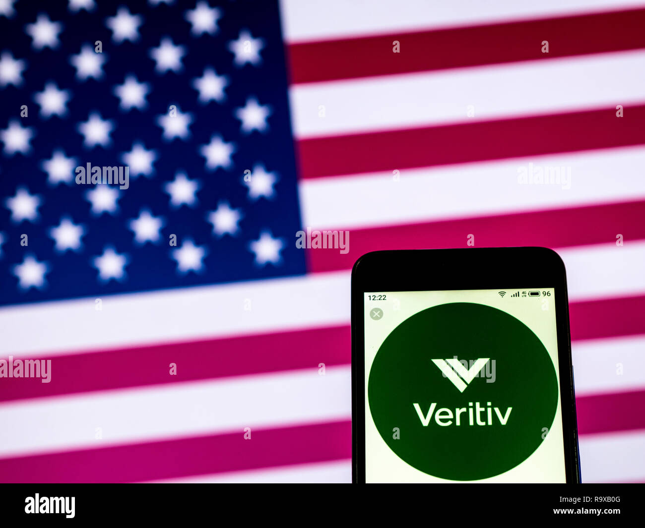 Vertiv Company logo seen displayed on smart phone Stock Photo - Alamy