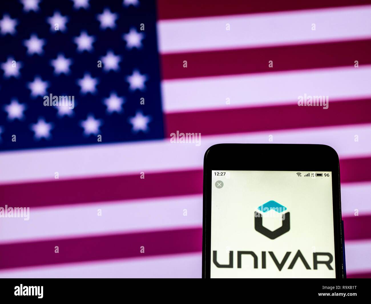 Univar Company logo seen displayed on smart phone Stock Photo - Alamy