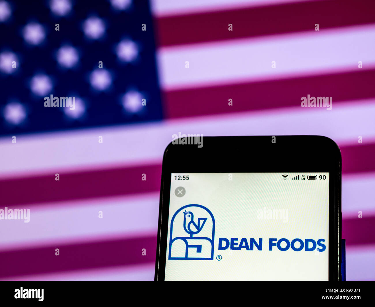 Dean Foods Dairy product manufacturing company logo seen displayed on ...