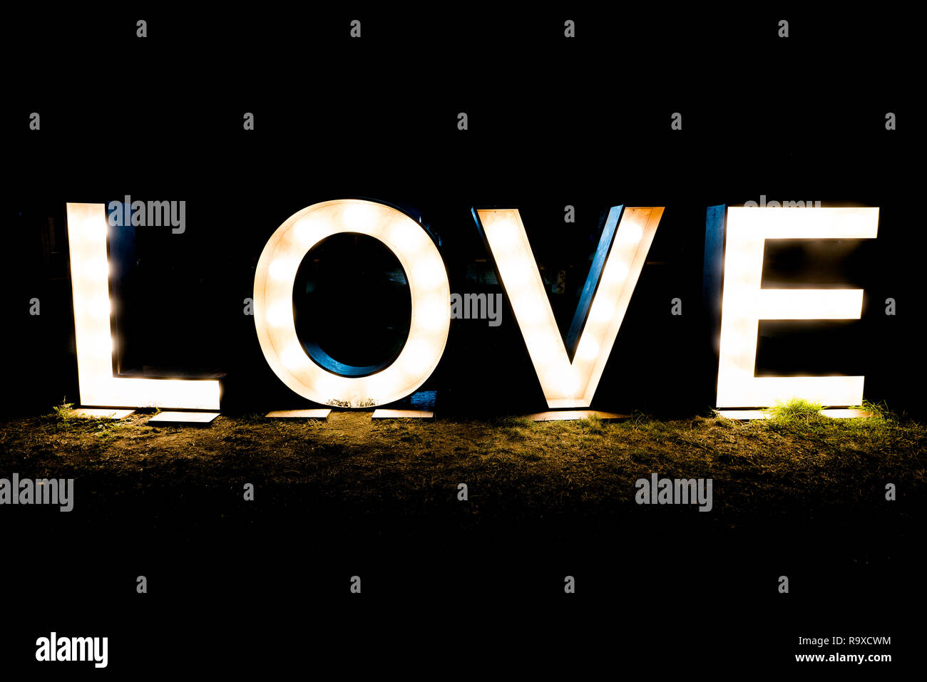 Night letters hi-res stock photography and images - Alamy
