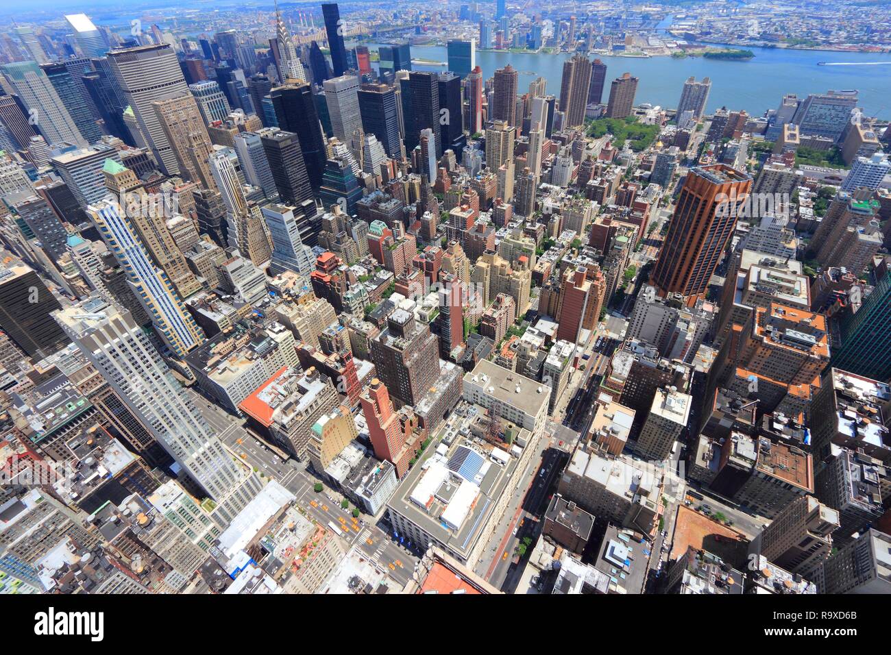 New York City, United States - Midtown Manhattan aerial view Stock ...