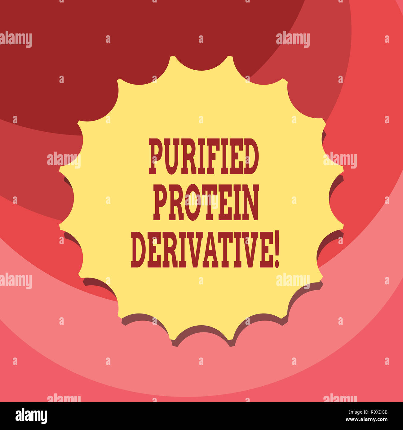 Text sign showing Purified Protein Derivative. Conceptual photo the ...