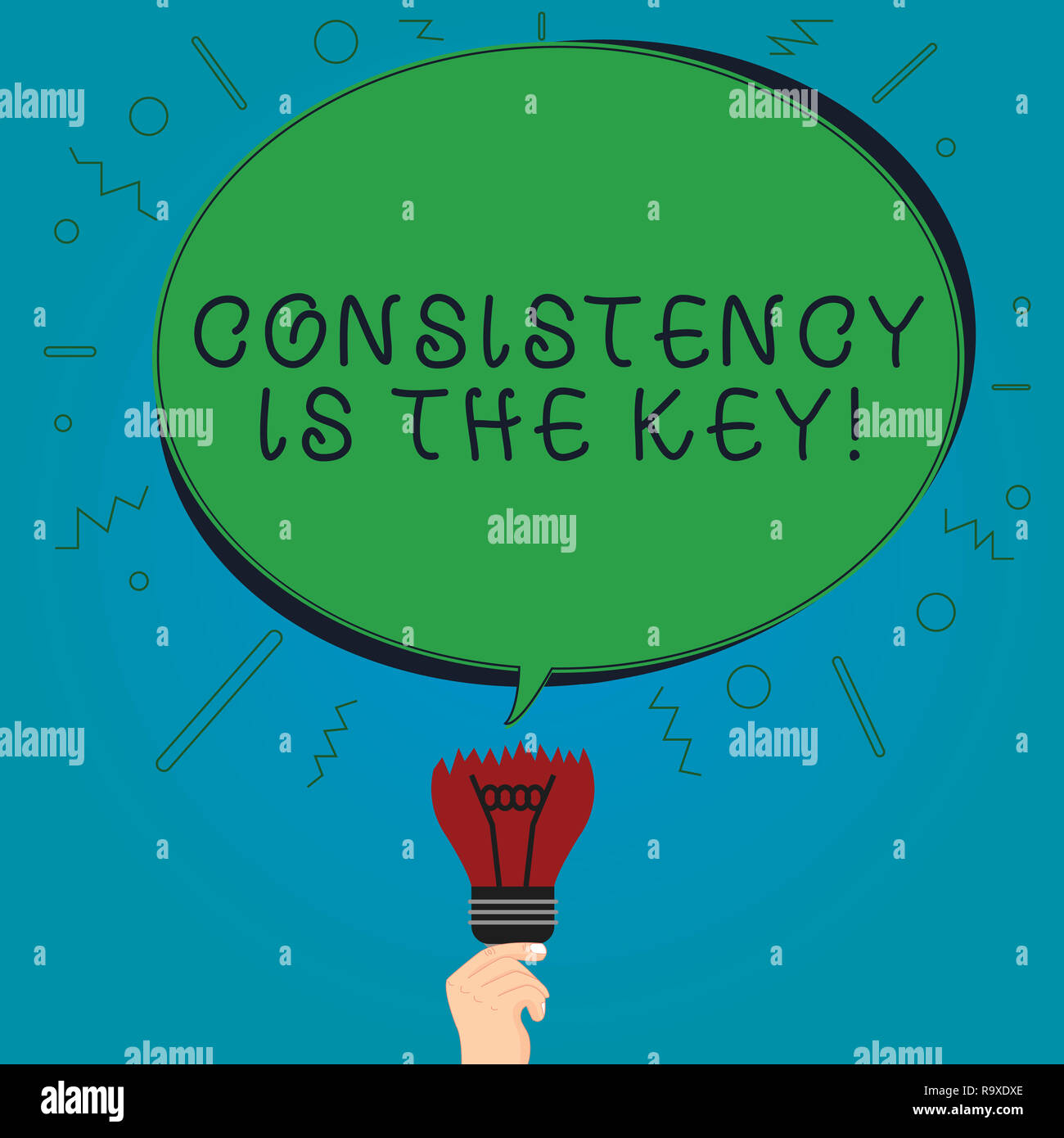 Text sign showing Consistency Is The Key. Conceptual photo Full ...