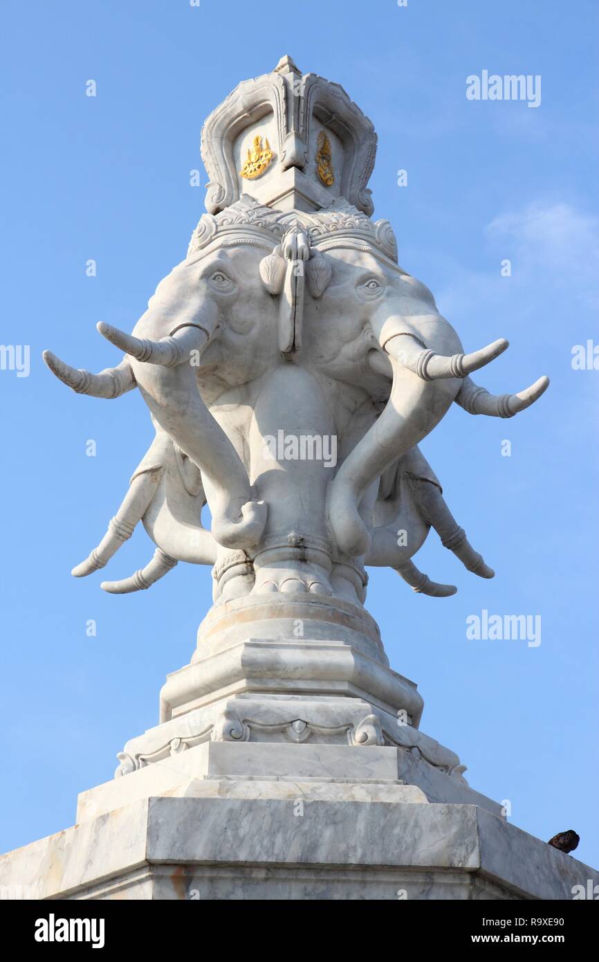 Bangkok, Thailand - elephant monument. Southeast Asia landmark Stock ...