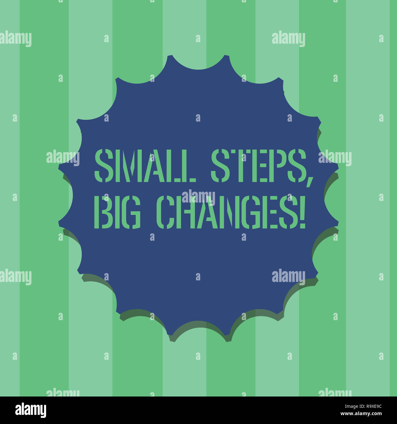 Handwriting text Small Steps Big Changes. Concept meaning Make little ...