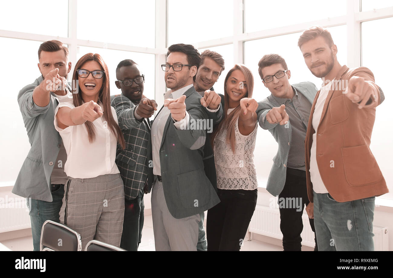 modern business team pointing at you Stock Photo - Alamy