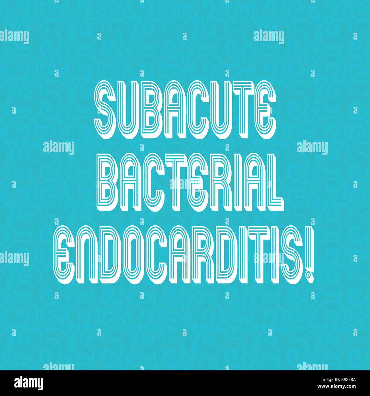 Text sign showing Subacute Bacterial Endocarditis. Conceptual photo ...