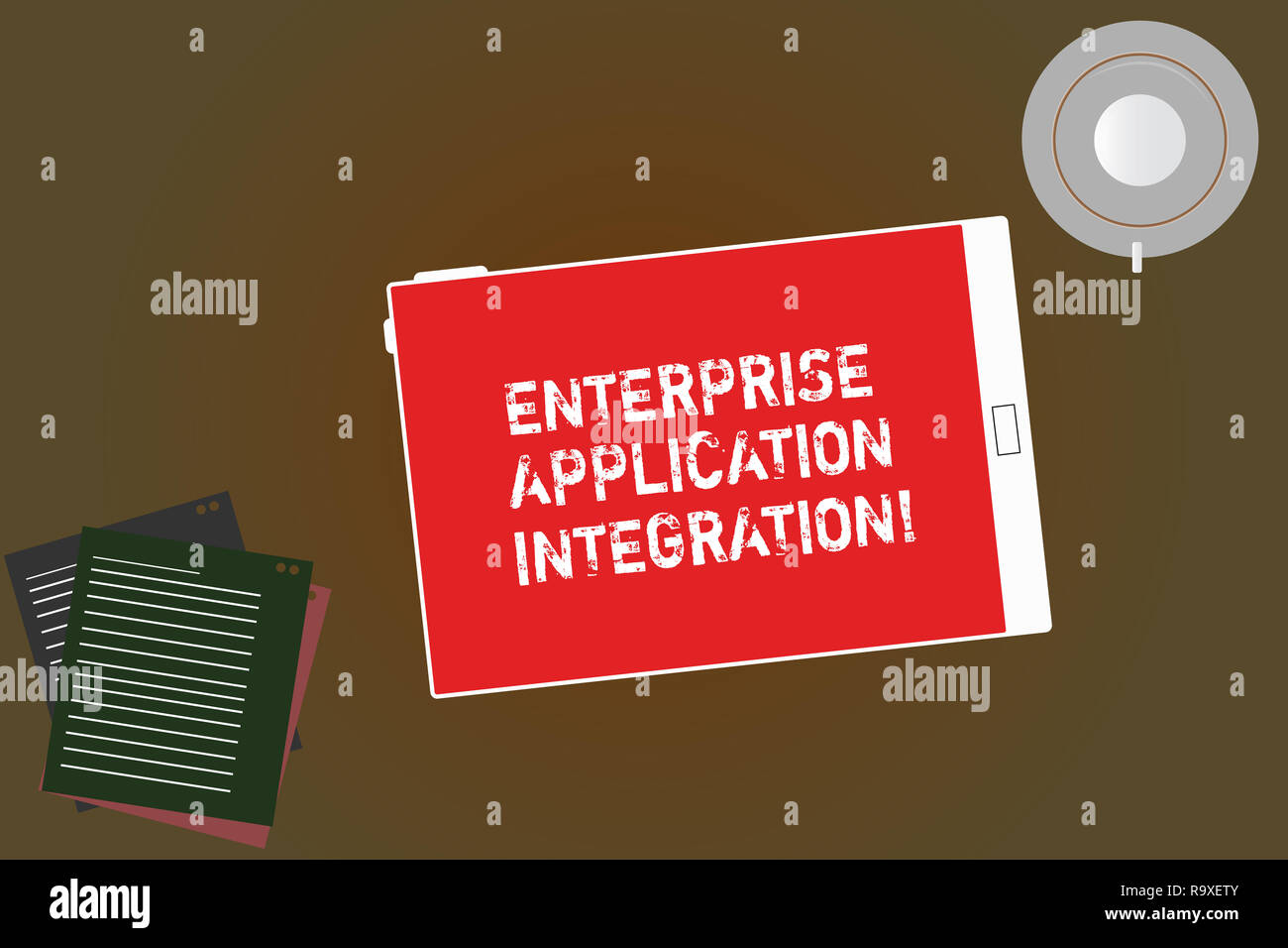 Handwriting Text Writing Enterprise Application Integration Concept