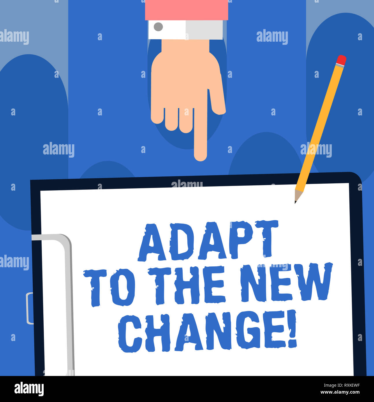 Writing note showing Adapt To The New Change. Business photo showcasing ...