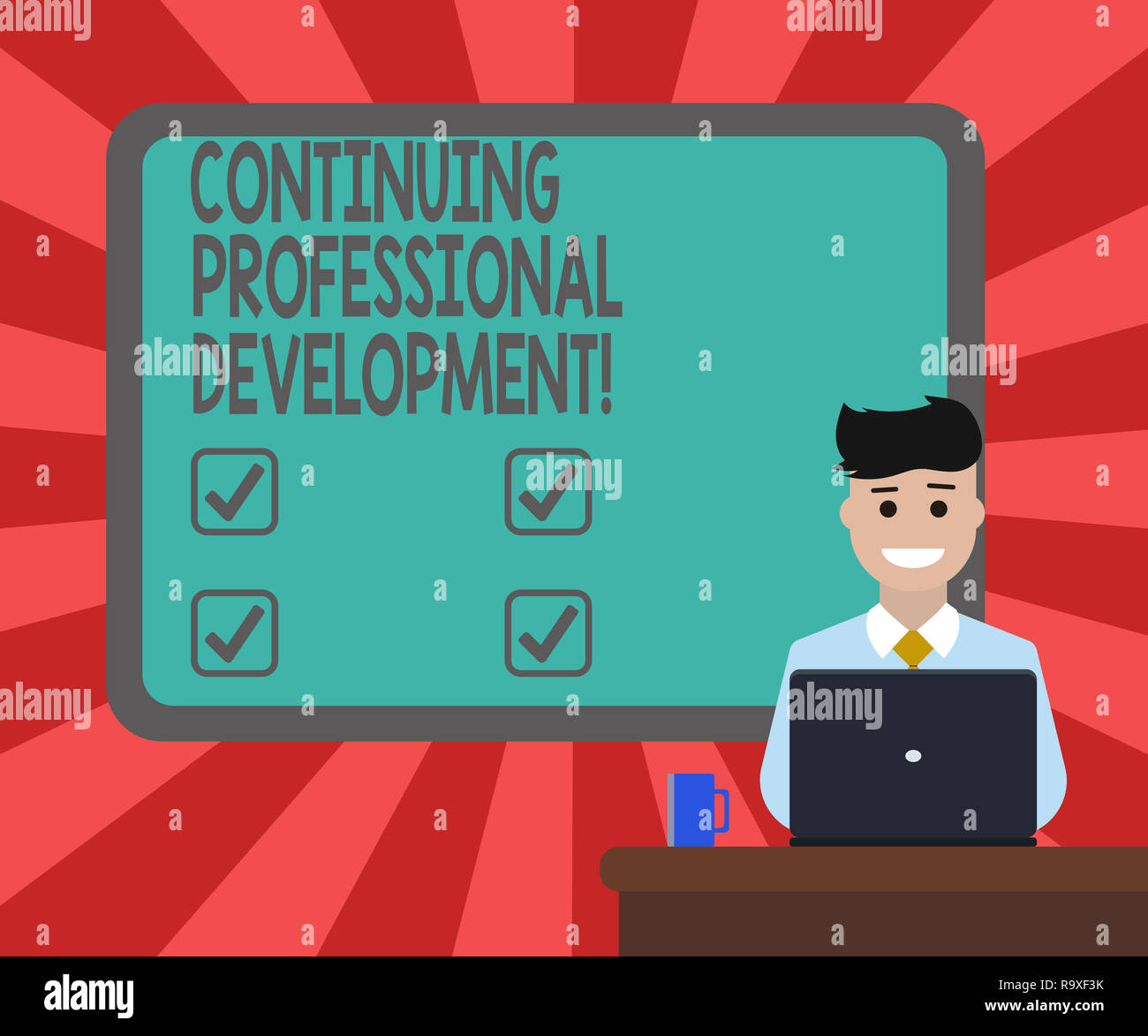 Conceptual hand writing showing Continuing Professional Development ...