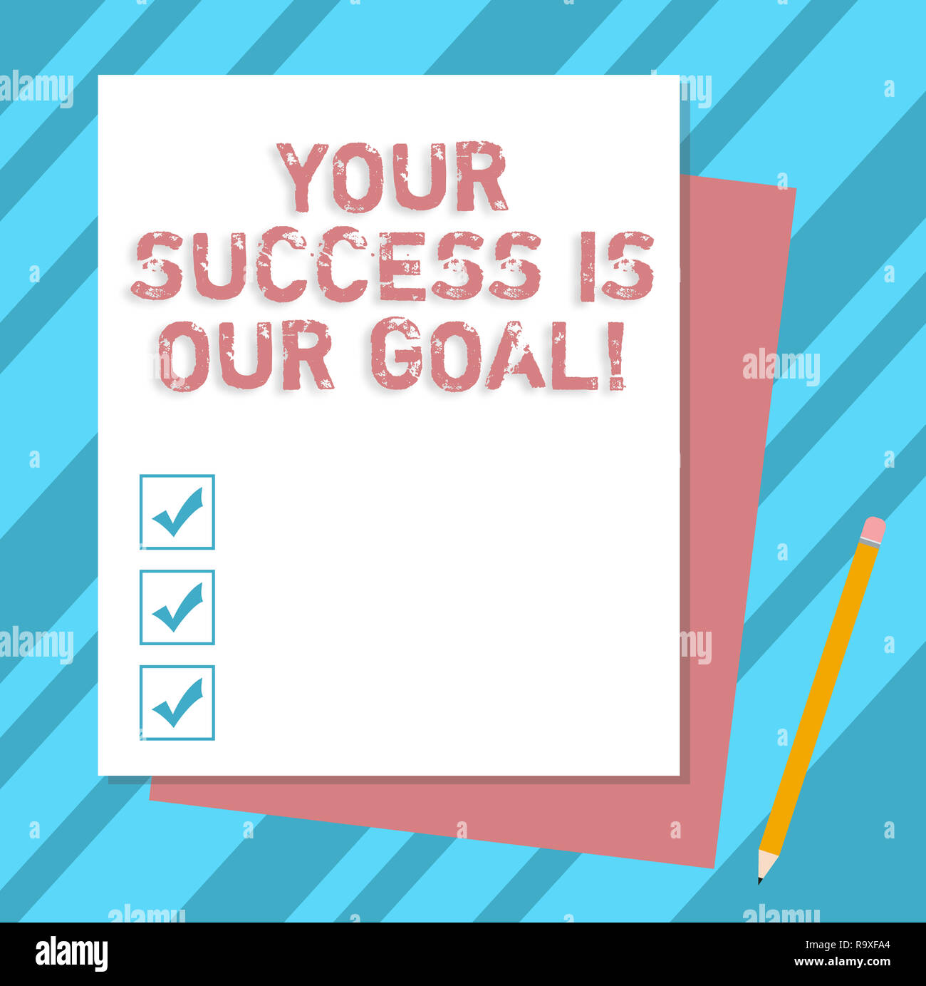 Writing note showing Your Success Is Our Goal. Business photo ...
