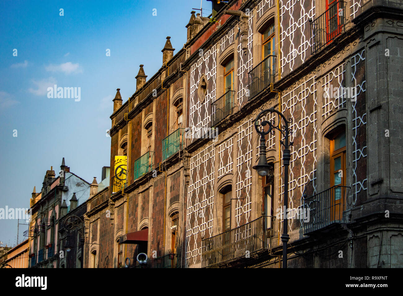 The architecture of buildings in the centre of Mexico City, Mexico ...