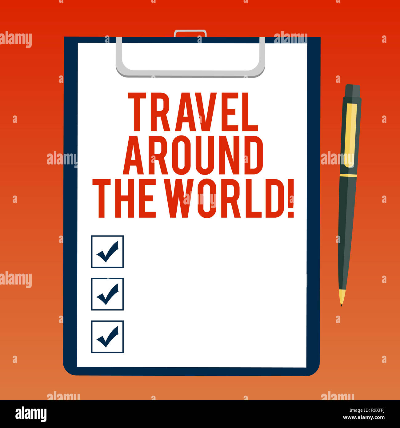 Handwriting text writing Travel Around The World. Concept meaning ...