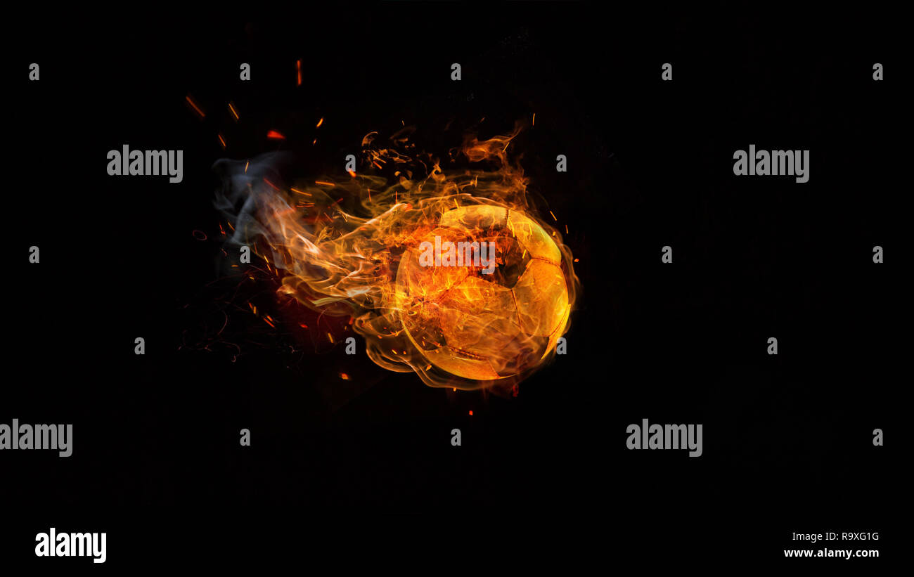 Football on fire hi-res stock photography and images - Alamy