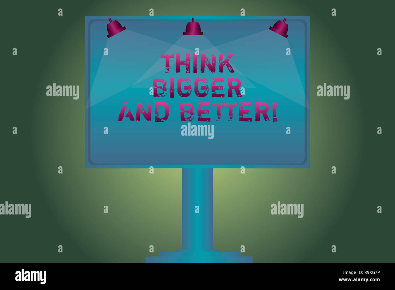 Conceptual hand writing showing Think Bigger And Better. Business photo ...