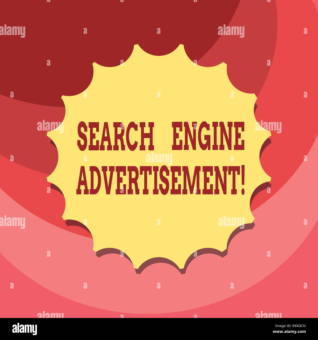 Text sign showing Search Engine Advertisement. Conceptual photo Placing ...