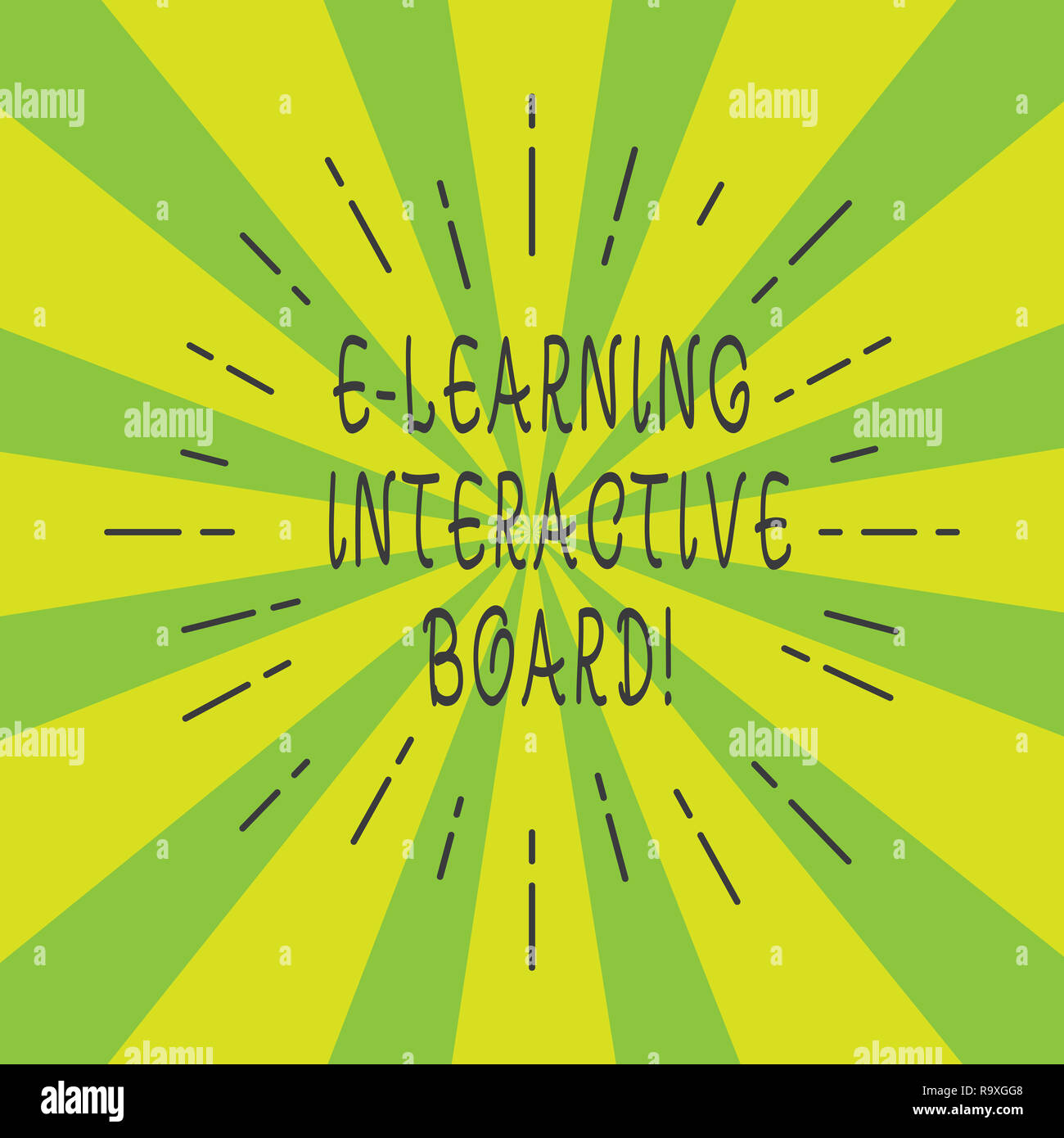 Handwriting text E Learning Interactive Board. Concept meaning ...