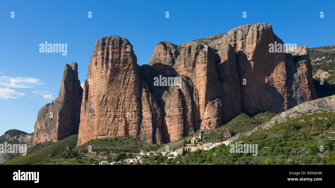 In the prepyrenees, northern Spain, some amazing vertical rocks called ...