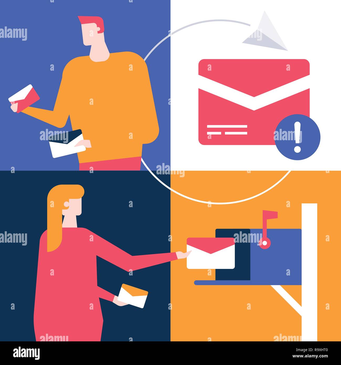 Sending a reminder Stock Vector Images - Alamy