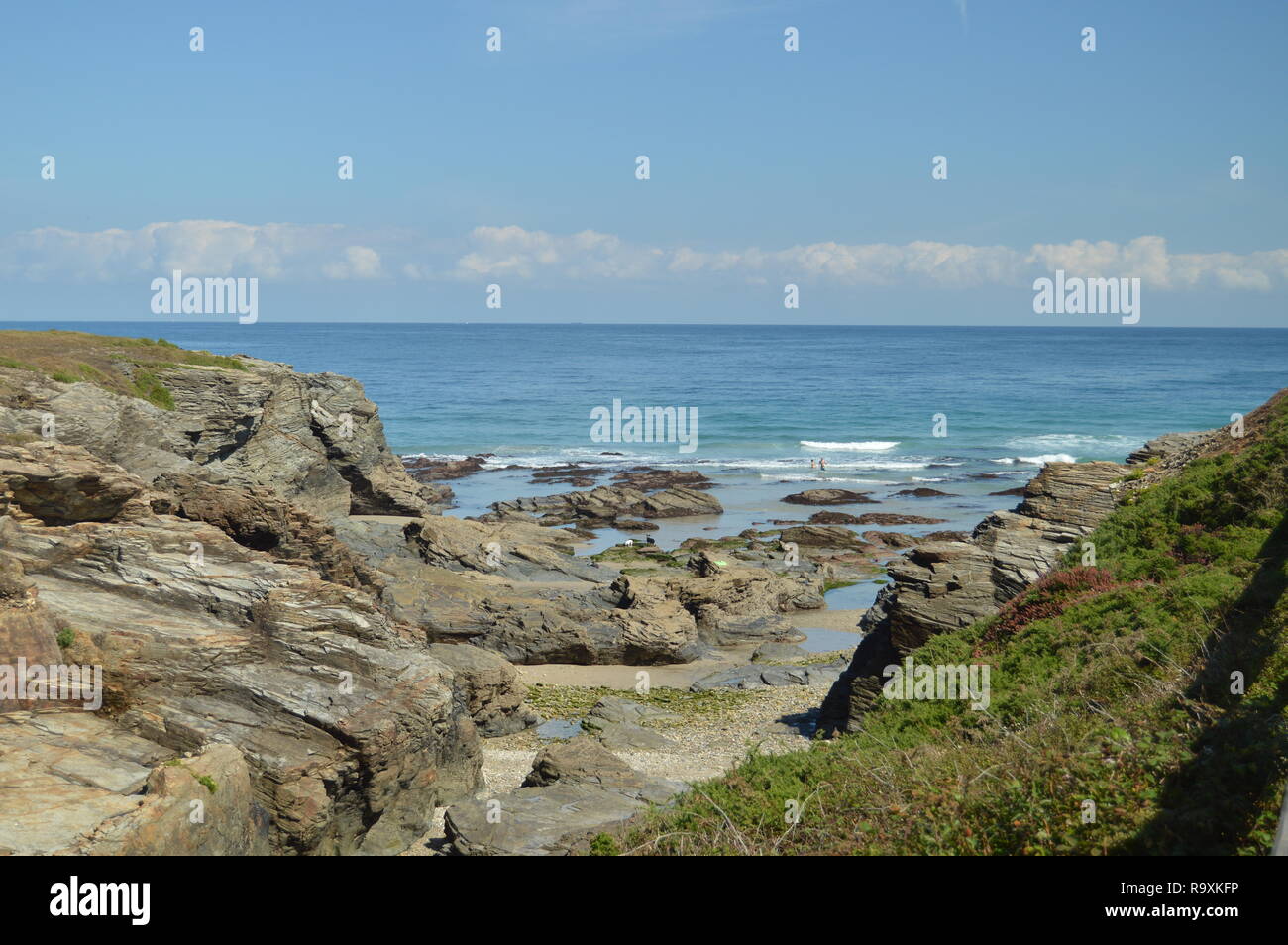 Geological Formations On The Shore Of The Beach Of The Cathedrals In ...