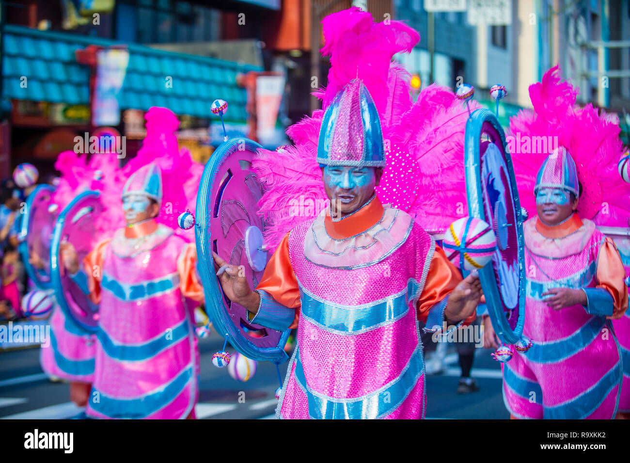 Participants in the Asakusa samba carnival in Tokyo Japan Stock Photo ...
