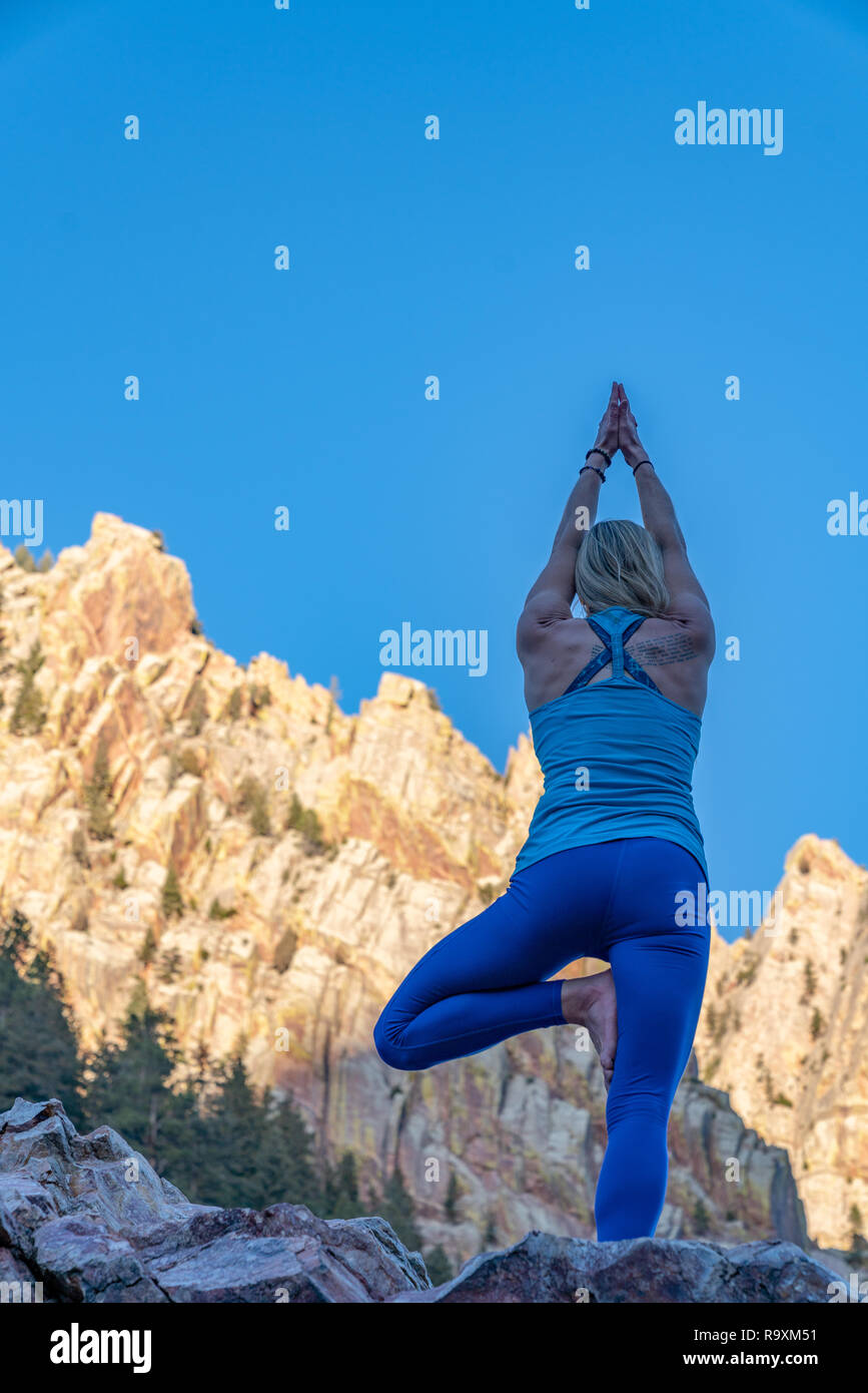 Tree pose people hi-res stock photography and images - Alamy