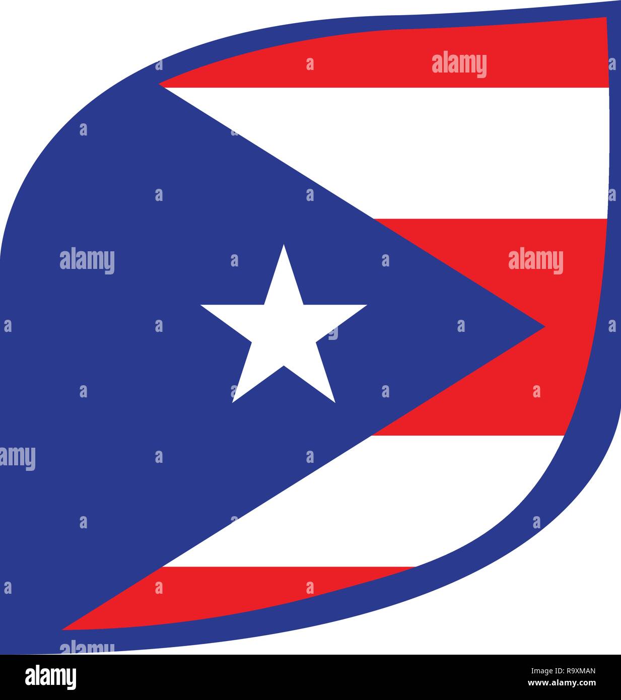 Flag of Puerto Rico Stock Vector Image & Art - Alamy