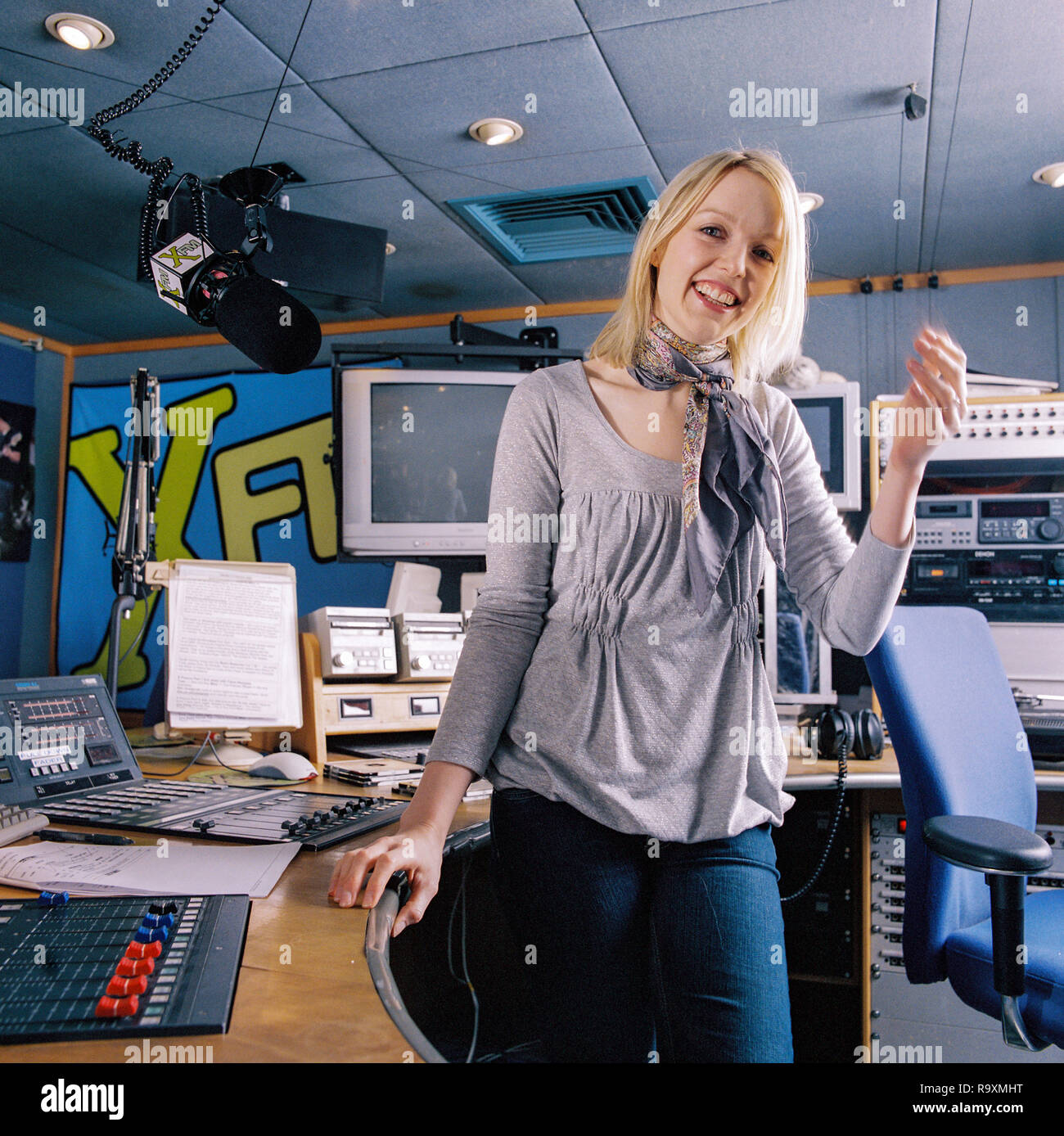 Television presenter and DJ Lauren Laverne photographed at the XFM ...