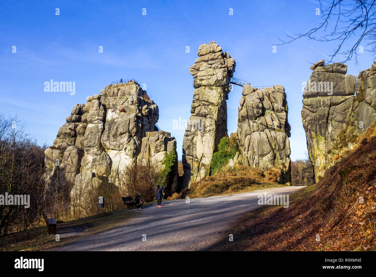 Externsteine, Teuteburger Forest, Germany Stock Photo - Alamy