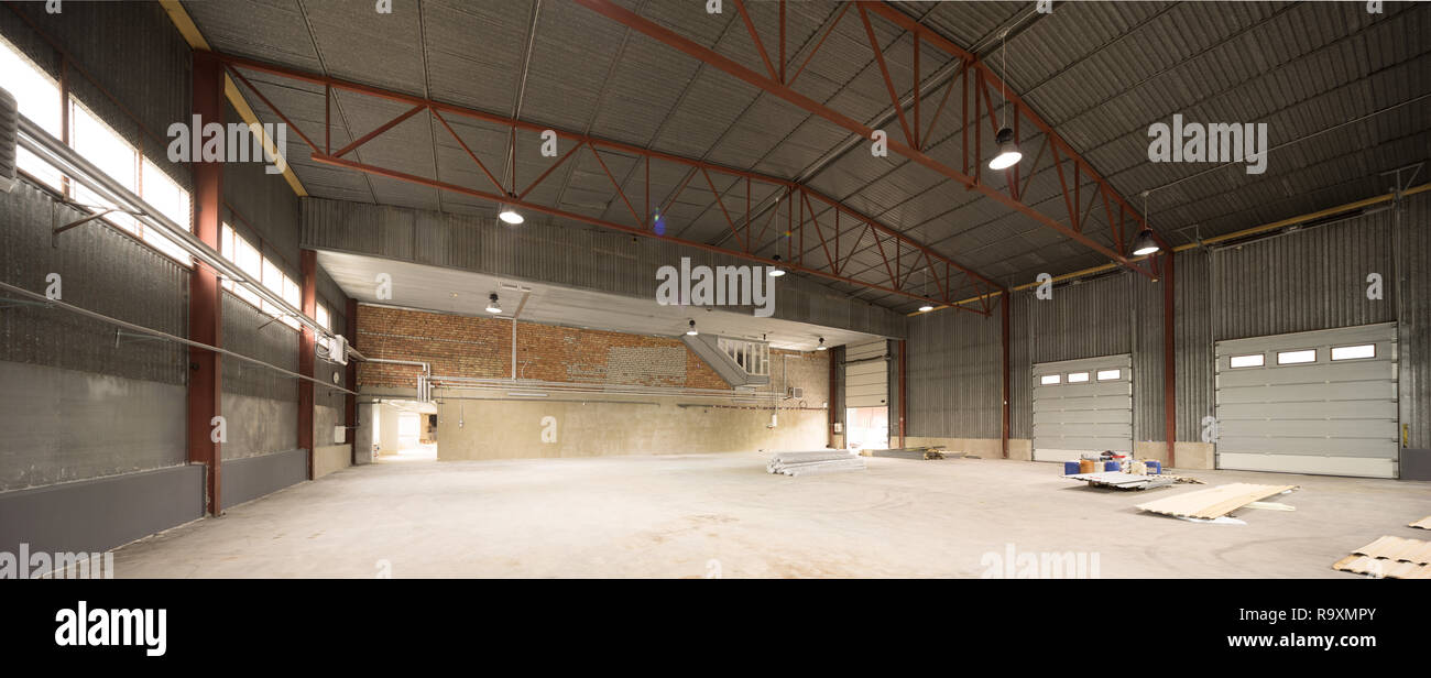 Hangar for storage. Industrial warehouse Stock Photo - Alamy