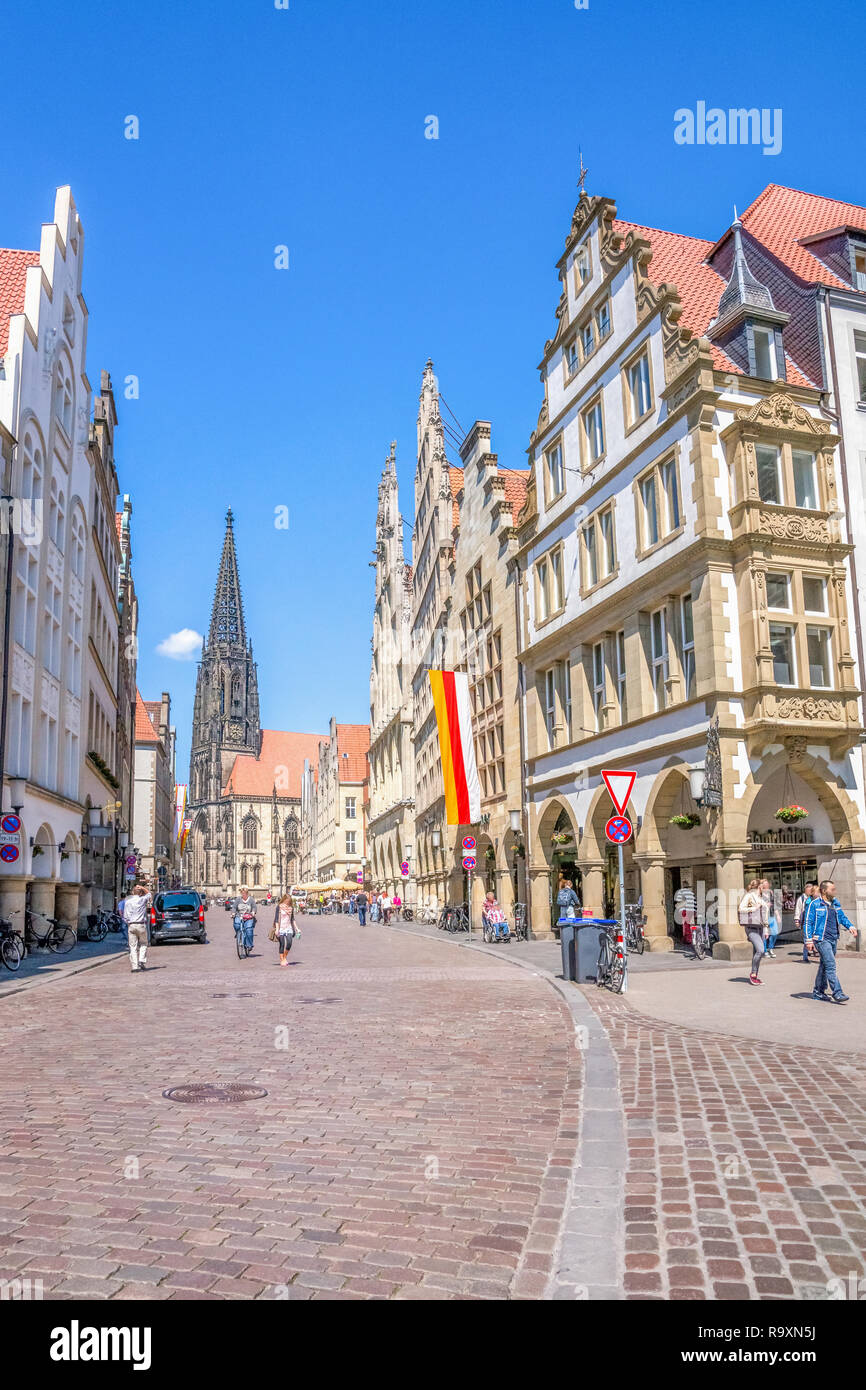 Prinzipal Market, City Hall, Muenster, Germany Stock Photo - Alamy