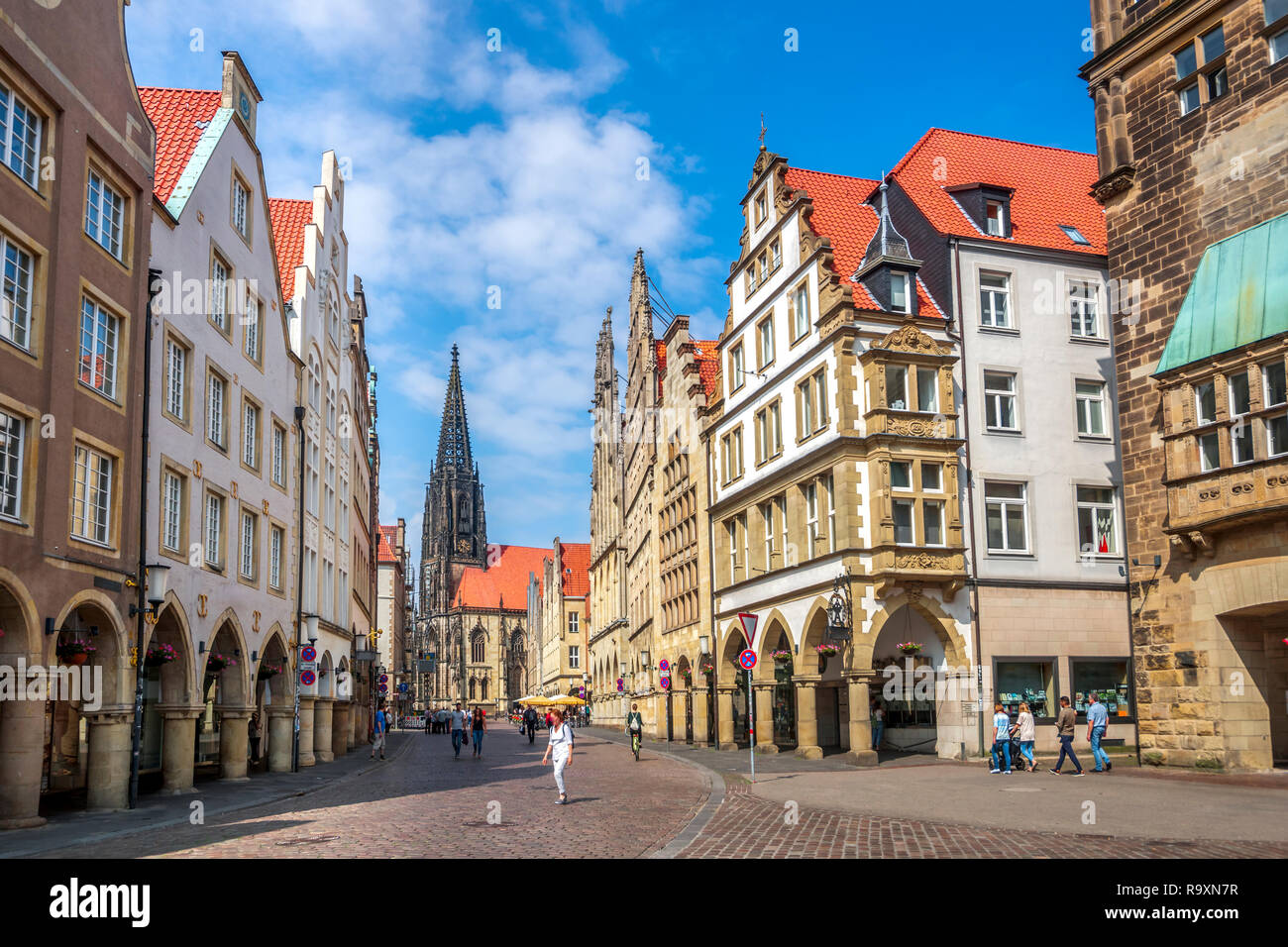 Prinzipal Market, City Hall, Muenster, Germany Stock Photo - Alamy