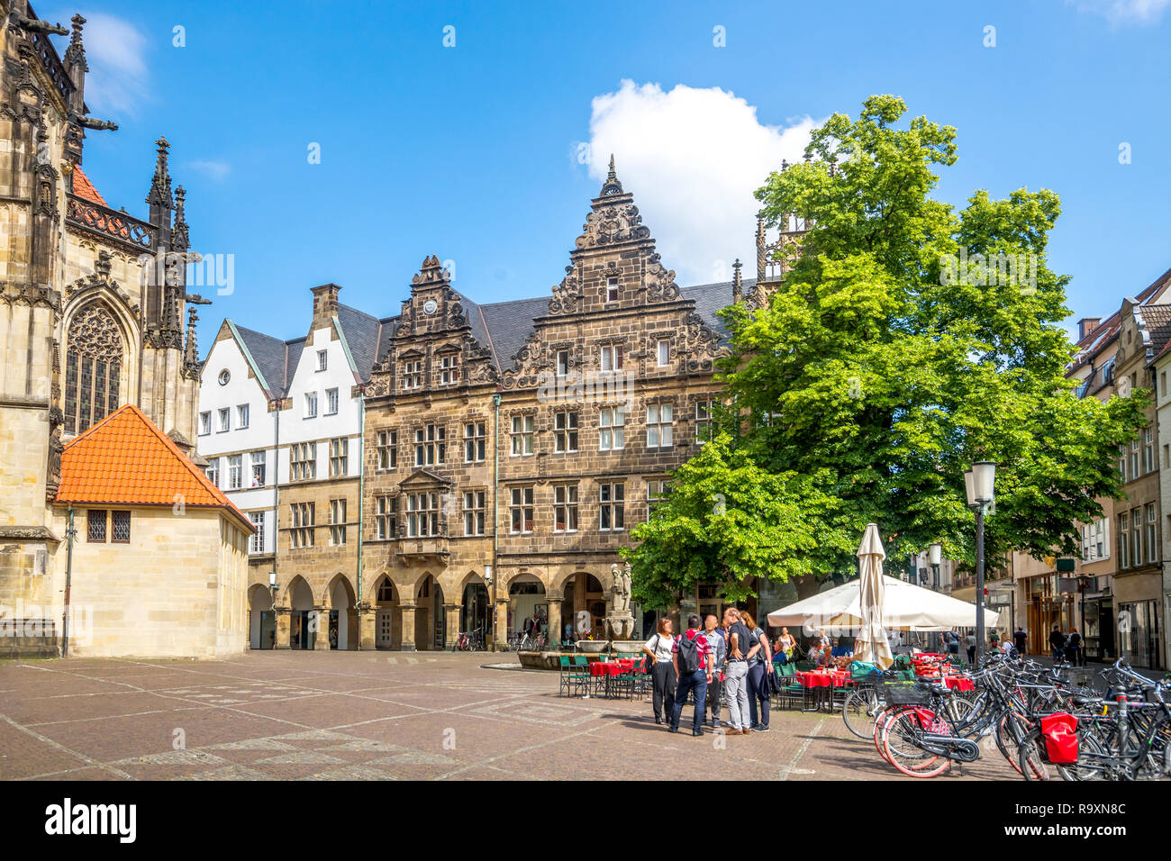Prinzipal Market, City Hall, Muenster, Germany Stock Photo - Alamy