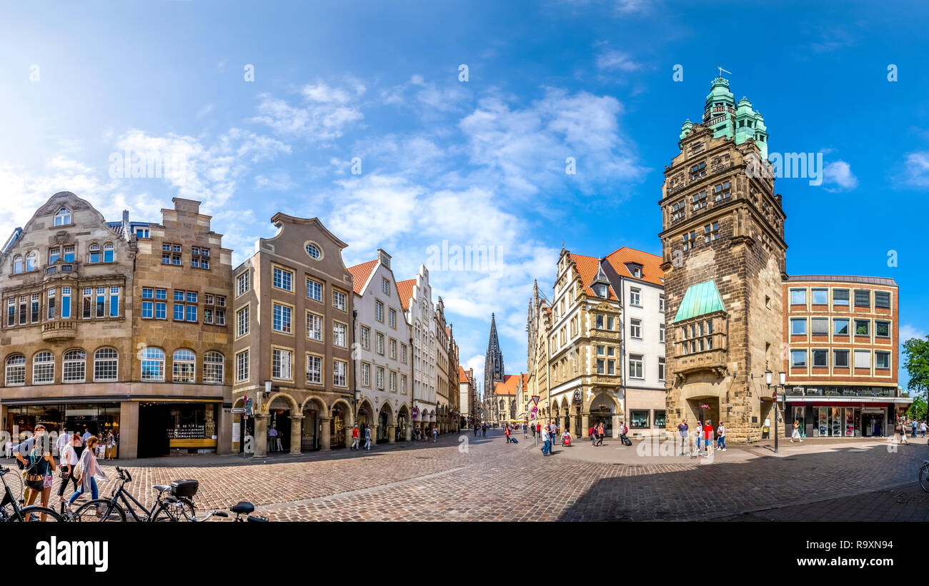Prinzipal Market, City Hall, Muenster, Germany Stock Photo - Alamy