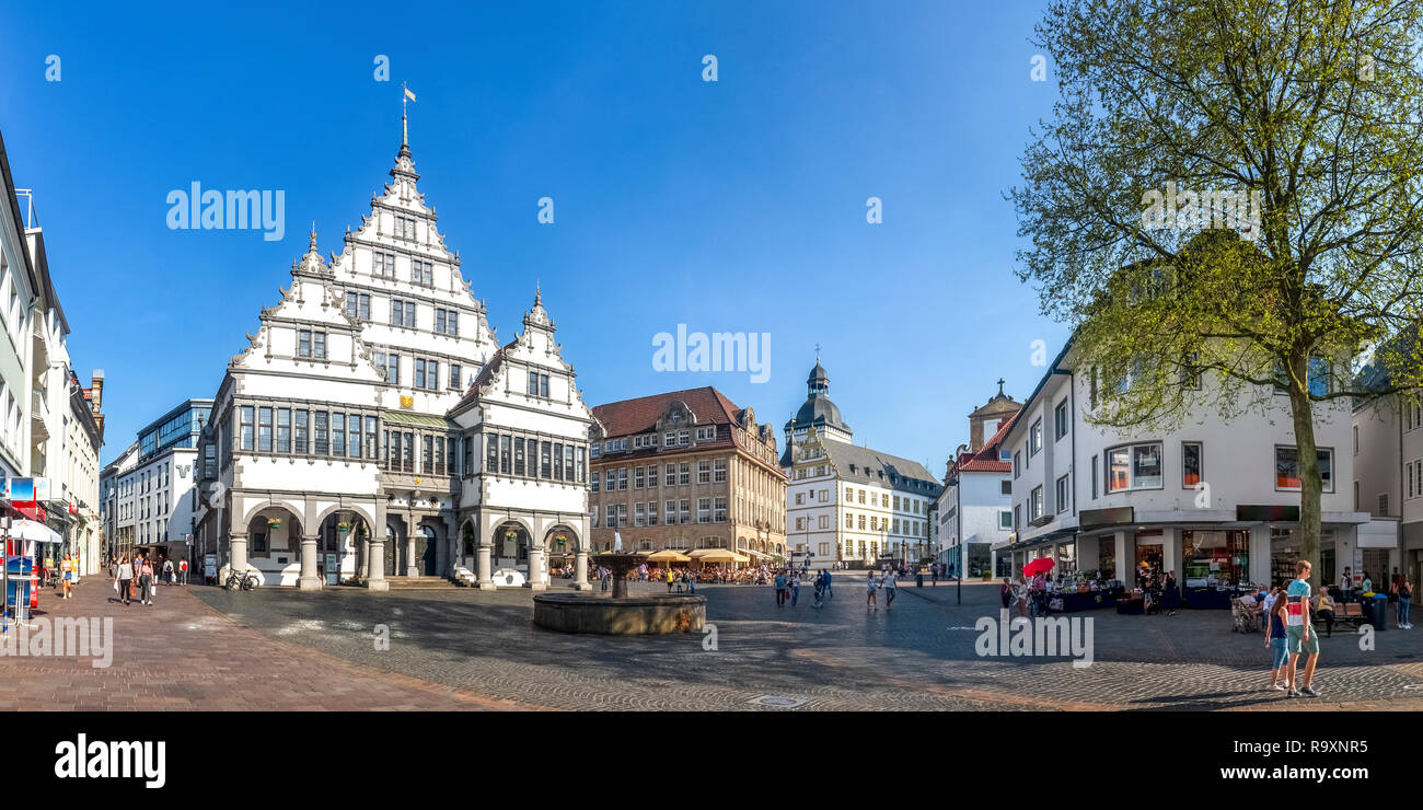 Town Hall and Marienchurch, Paderborn, Germany Stock Photo - Alamy