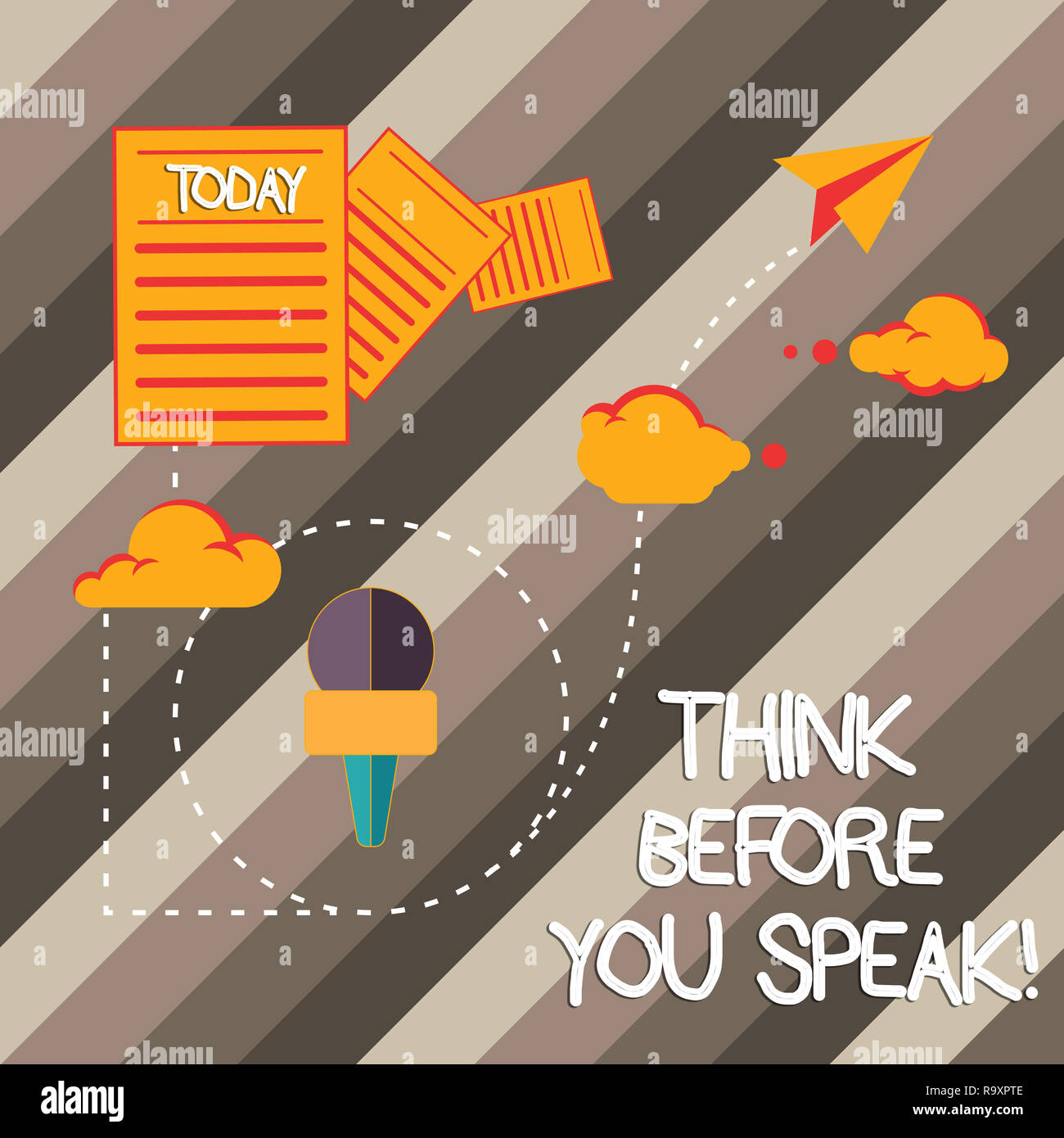 Handwriting text writing Think Before You Speak. Concept meaning ...